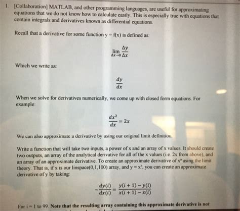 Solved L Collaboration Matlab And Other Programming
