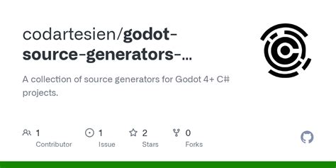 Github Codartesiengodot Source Generators Csharp A Collection Of Source Generators For Godot