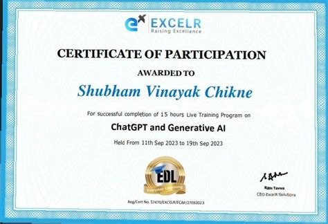 Shubham Chikne On Linkedin Happy To Announce That Successfully