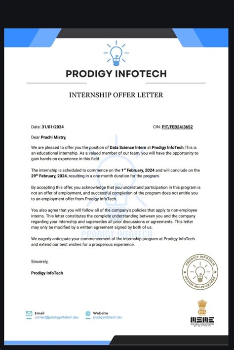 datascienceinternship prodigyinfotech internship prachi mistry