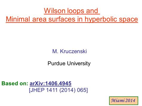 Minimal Area Surfaces In Hyperbolic Space Ppt Video Online Download