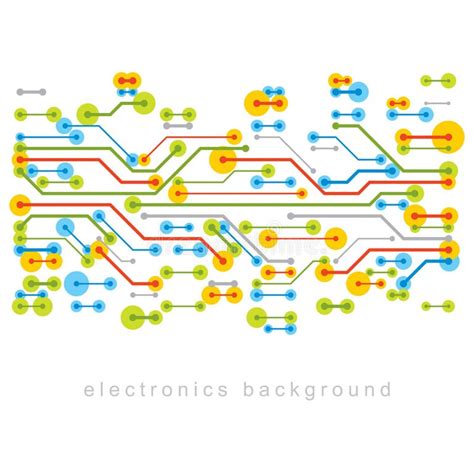 Technology Communication Cybernetic Element Vector Abstract Ill Stock Vector Illustration Of