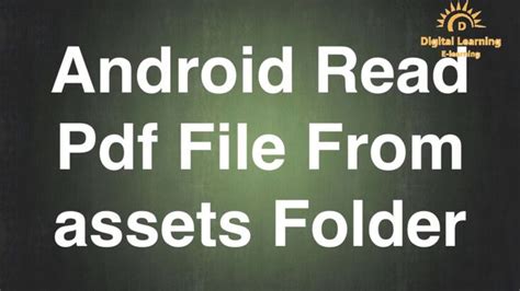 122 Android Read Pdf File From Assets Folder Android Application