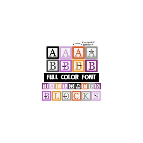 Halloween Blocks Color Font385890