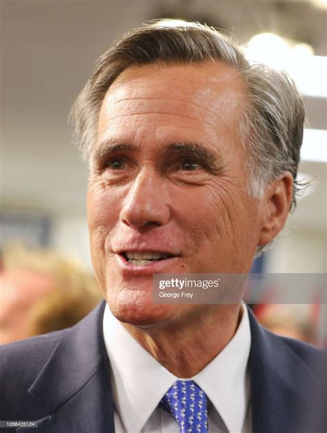 Republican Us Senate Candidate Mitt Romney Greets Supporters At His