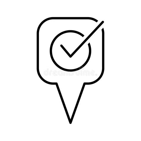 Location Pin And Check Mark Icon Gps Navigator Pointer Geolocation Map Mark Point Location