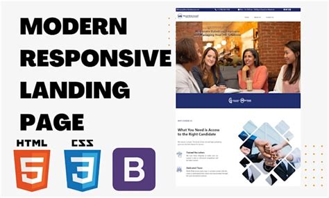 Create A Responsive Landing Page Using Html Css Bootstrap By Asadsaleem Fiverr