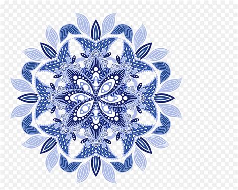 蓝色中国风青花瓷花纹PNG图片素材下载 图片编号qjdmloeq 免抠素材网