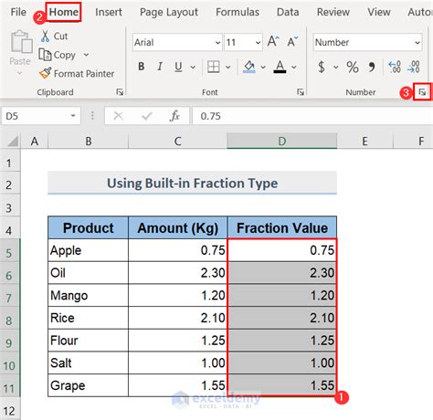 Write Display And Convert Fraction In Excel 7 Methods Exceldemy