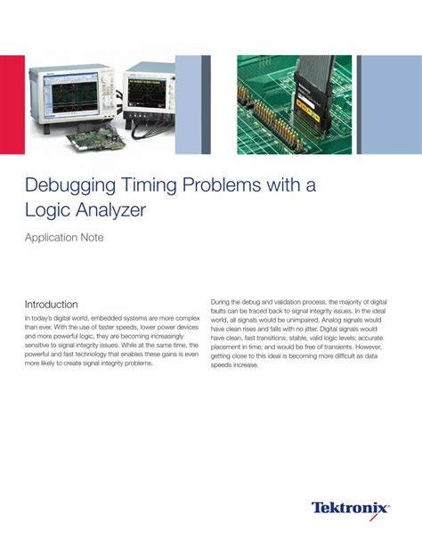 Pdf Debugging Timing Problems With A Logic Analyzer Timing Problems With A Logic