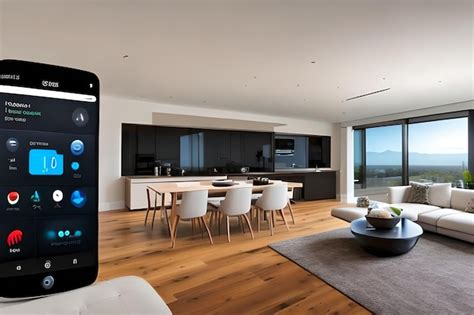 Premium Ai Image Smart Home Interface With Controlling Device