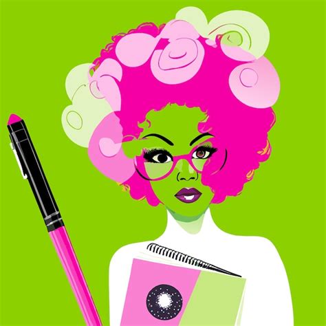 Premium Vector Black Girl Hand Drawn Flat Stylish Mascot Cartoon