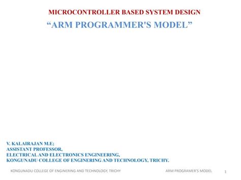 Arm Programmers Model Pptx