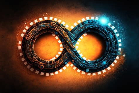 Premium Photo Devops Toolchain Concept With Infinite Loop On Abstract