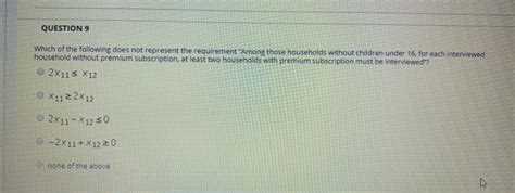 Solved Question 6 The Correct Constraint Representing The