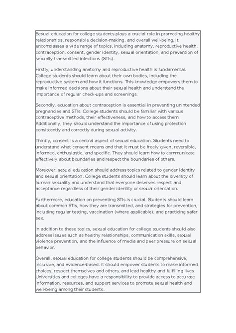 Sexual Education For College Babes It Encompasses A Wide Range Of Topics Including Anatomy