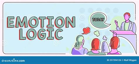 Emotion Vs Logic Note Depicts The Logical Compared With Emotional Mind D Illustration Stock