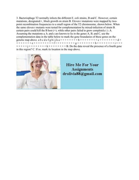 3 Bacteriophage T2 Normally Infects The Different E Coli Strains B Docx