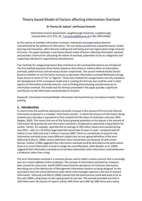 Pdf Theory Based Model Of Factors Affecting Information … Model Of Factors Meglio And