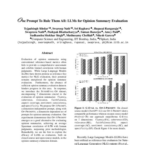 One Prompt To Rule Them All Llms For Opinion Summary Evaluation Acl Anthology