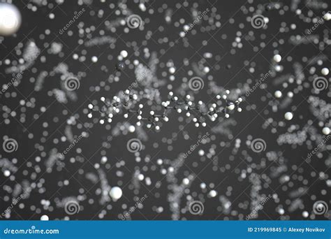 Squalene Molecule Conceptual Molecular Model Chemical 3d Rendering Royalty Free Stock