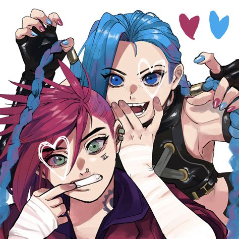 Safebooru 2girls Arcane League Of Legends Arcane Jinx Arcane Vi
