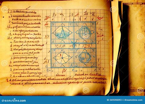 A Vintage Mathematics Background With Hand Drawn Equations Formulas