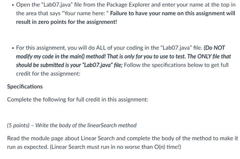 Open The Lab07 Java File From The Package Explorer Chegg Com