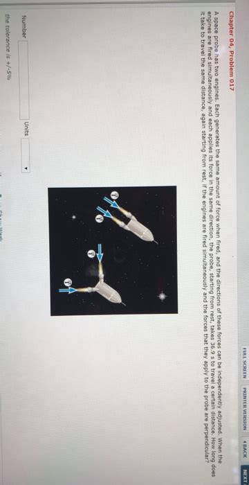 Solved Chapter 04 Problem 017 A Space Probe Has Two