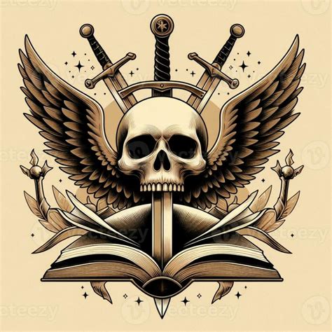 Ai Generated Illustration Of A Death Book Gothic Art Y2k Style