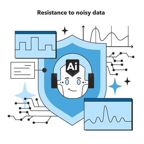 Resistance To Noisy Data As An Artificial Neural Network Benefit Self Learning Stock Vector