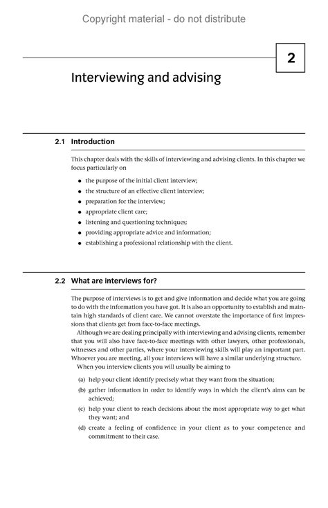 Ch2 Lawyers Skills Client Interview Interviewing And Advising 2 Introduction This Chapter