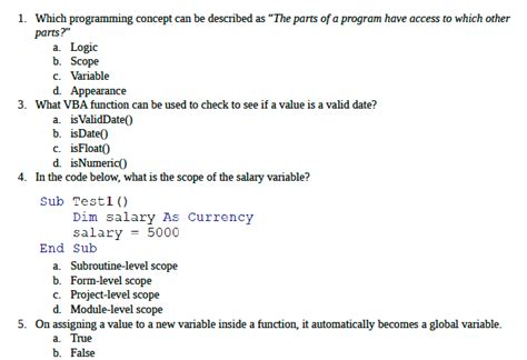 Solved Which Programming Concept Can Be Described As The Chegg