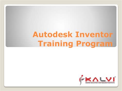 PPT Autodesk Inventor Training Program PowerPoint Presentation Free Download ID