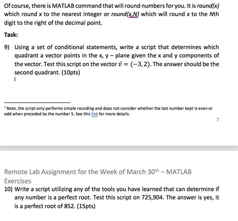 Solved Of Course There Is MATLAB Command That Will Round Chegg