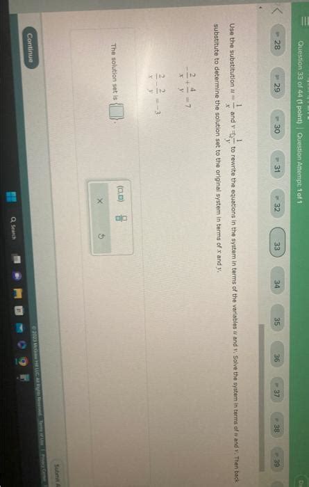 Solved Use The Substitution Ux1 And Vy1 To Rewrite The