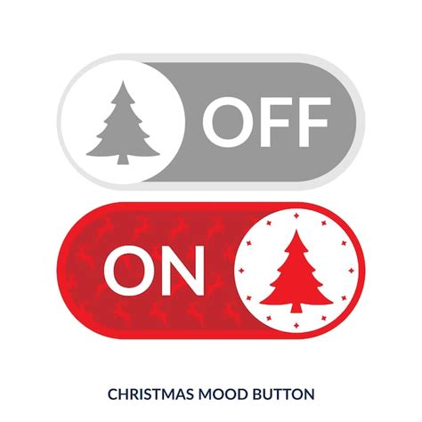 Premium Vector Christmas On Off Toggle Switch Buttons Template With Xmas Tree Ui Design