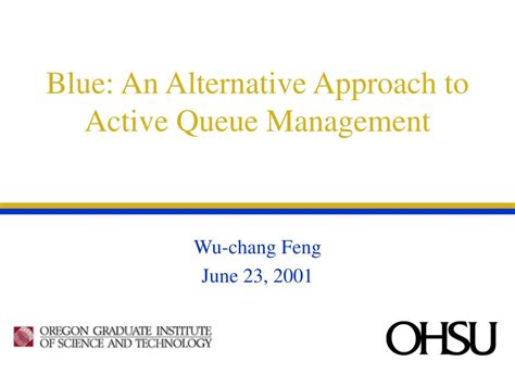Ppt Blue An Alternative Approach To Active Queue Management