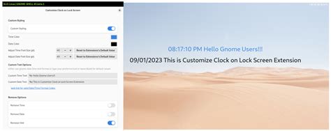 Review Customize Clock On Lock Screen Version GNOME Shell Extensions
