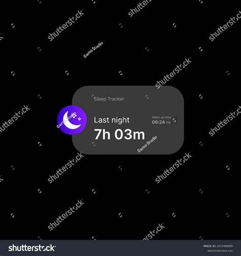 Sleep Tracker Widget Ui Concept On Stock Vector Royalty Free