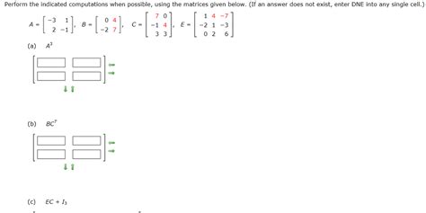 Solved Perform The Indicated Computations When Possible