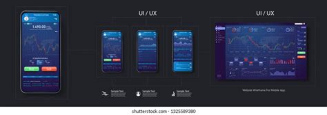 Set Mobile Applications Graphs Charts Data Stock Illustration 1325589380 Shutterstock