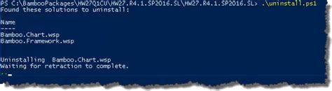 Uninstalling Using The Updated Process Bamboo Solutions