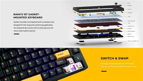 Rakk Gears Announces Hanan Barebone Gasket Mount Gaming Keyboard