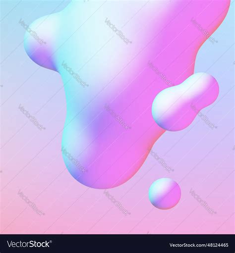 Fluid Design Liquid Blobs With Vibrant Intense Vector Image