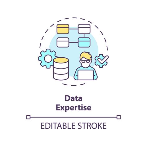 2d Editable Multicolor Data Expertise Icon Simple Isolated Vector Ai Engineer Thin Line