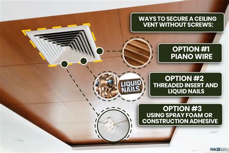 How To Secure A Ceiling Vent Without Screws Options Troubleshooting Tips HVACseer Com