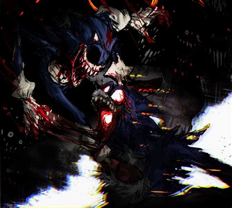 Sonic The Hedgehog Sonic Exe Sonic Series Highres Babes Black Sun Blood On Hands Claws