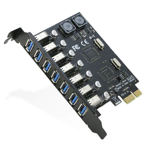 Usb 30 Pci E Expansion Card 7port Riitop Pci E X1 To Usb 30 Hub Ada