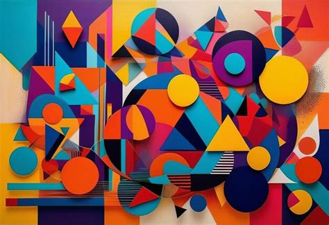 Premium Photo Exploring The Intersection Of Color And Form In Abstract Art